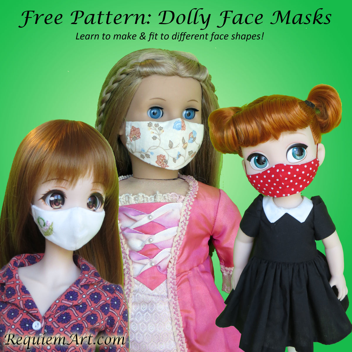 Free Pattern: Dolly Face Masks – Requiem Art Designs