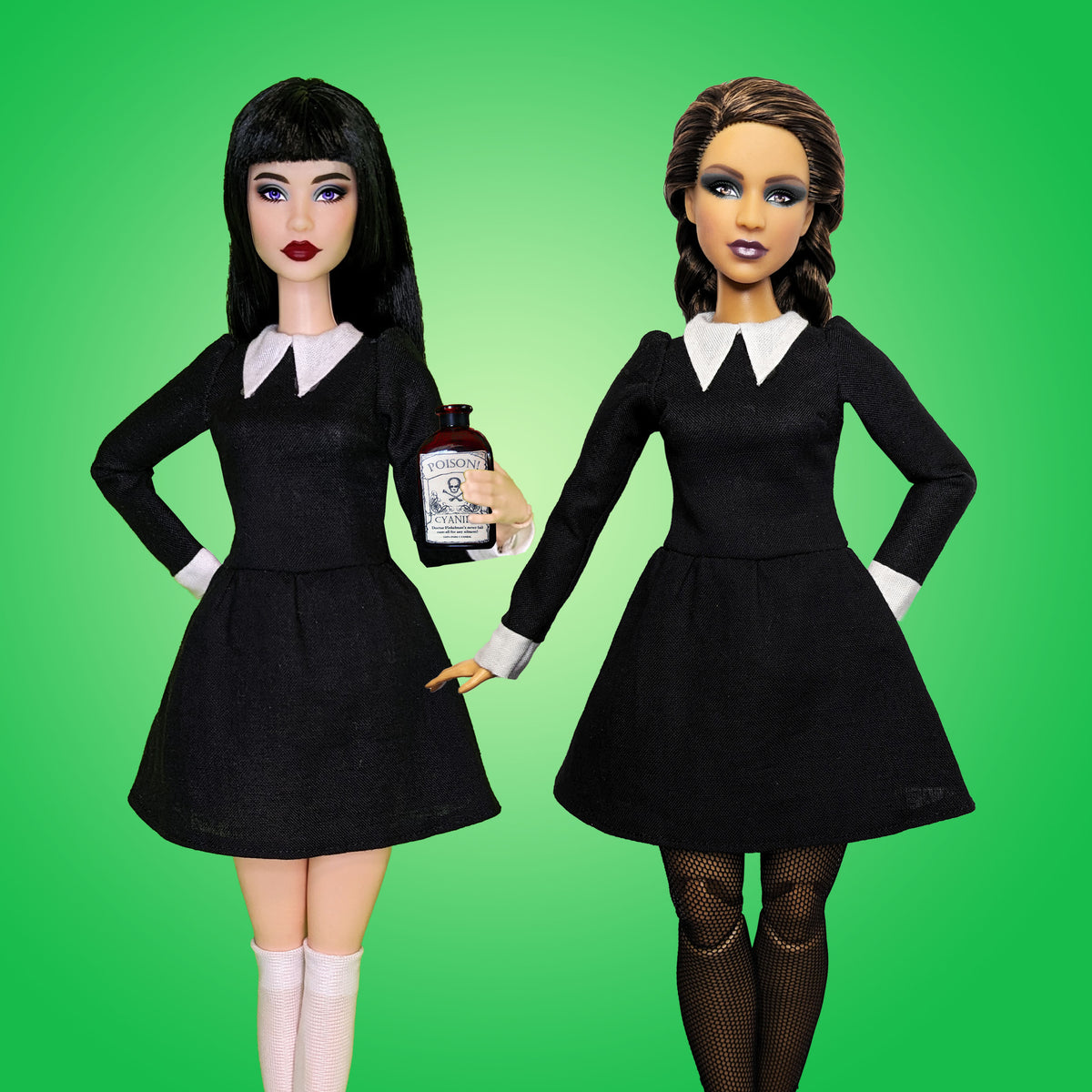 MG Goth Girl 11.5" Fashion Doll - Halloween Monster A-Line Dress Curvy ...