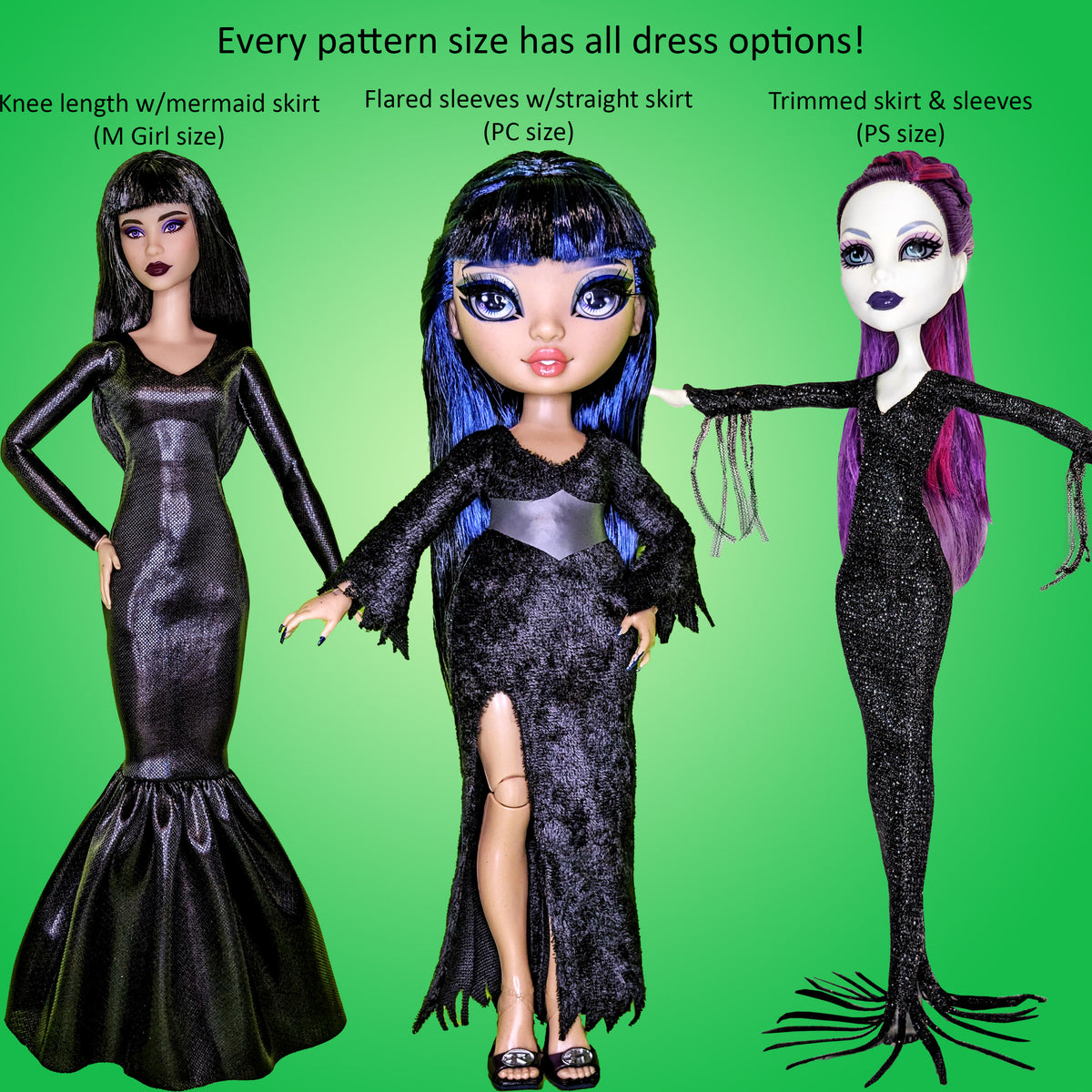 PC Vamp! 10" Curvy Fashion Doll - Gothic Vamp costume with lots of ...