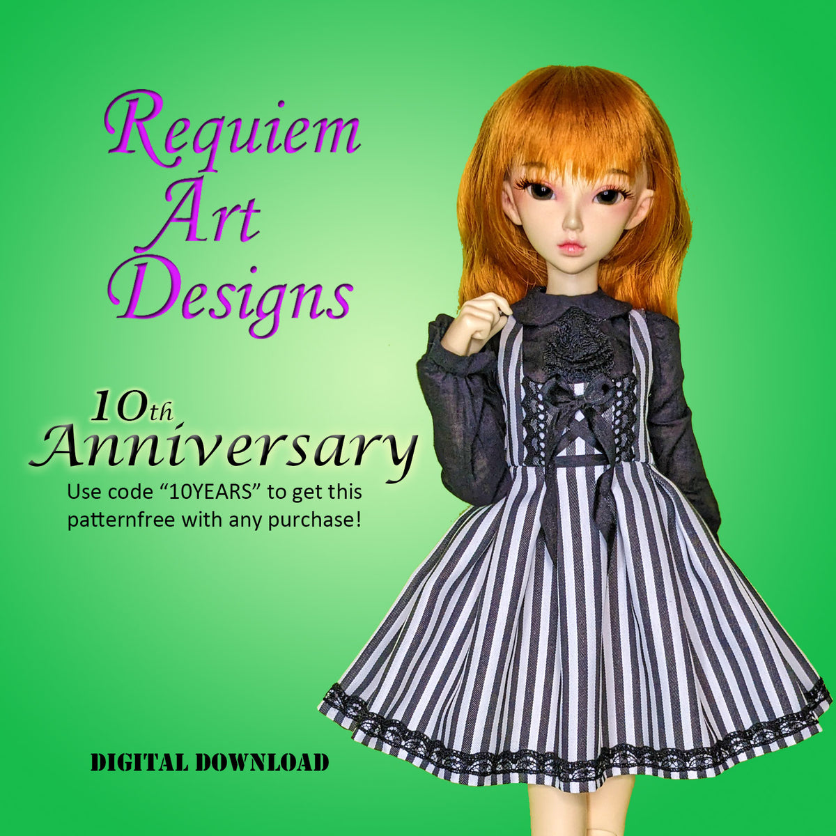 1/4 10th Anniversary Pattern – Requiem Art Designs